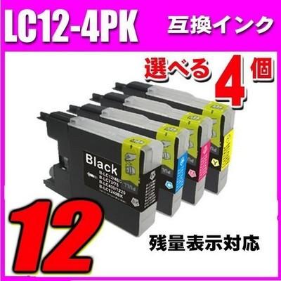 MFC-J860DN/DWN インク ブラザー プリンターインク LC12 4色セット(LC12-4PK) 選べる4個 染料 インクカートリッジ : mfcj860dne5 : インク本舗 ...