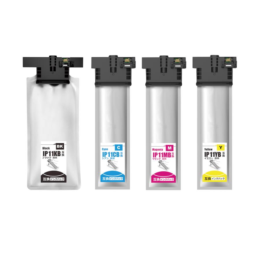 IP11B-4CL (IP11KB IP11CB IP11MB IP11YB) 4色パック大容量(顔料)×3セット EPSON エプソン 互換インク プリンターインク IP11 インクパック ...