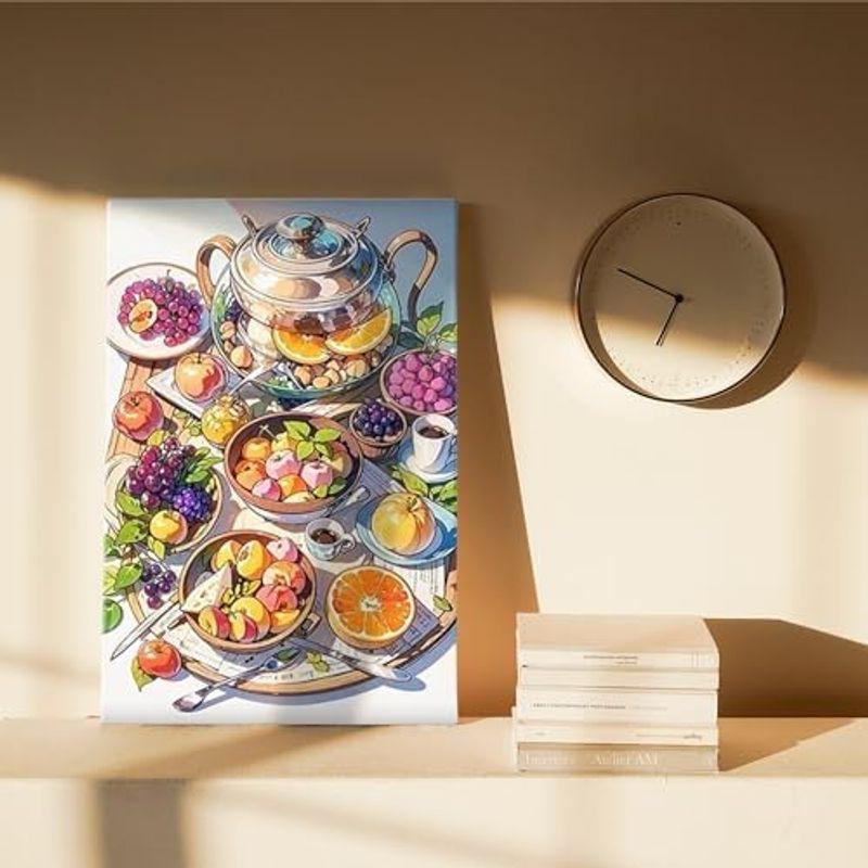 LEADINTOP ダイヤモンドアート キット グルメ 40X50cm 全面貼り付けタイプ ダイヤモンドペインティング ダイアモンドビーズ : 20240131203720-00570 ...