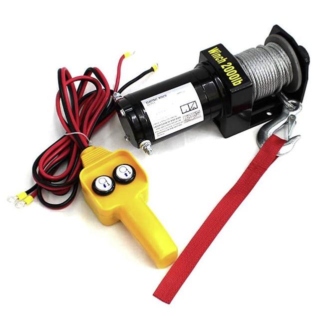 電動ウインチ 12V 2000LBS マグネットモーター式 引き上げ機 オフロード車 トラック 引き上げ 引き下げ 荷揚げ 狩猟 工事 建材 牽引 けん引 防水 : 箱罠・くくり罠のイノホイ ...
