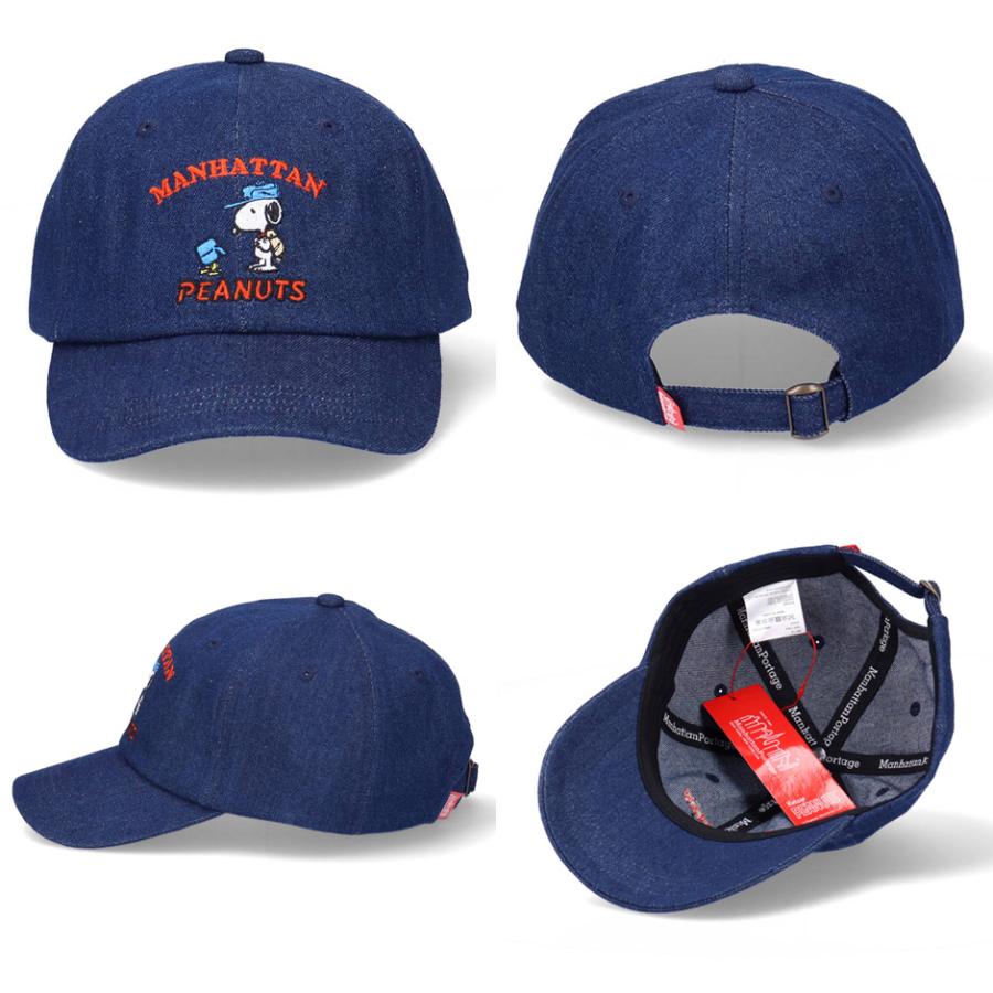 Manhattan Portage マンハッタンポーテージ MANHATTAN PORTAGE PEANUTS コラボ デニム キャップ ...