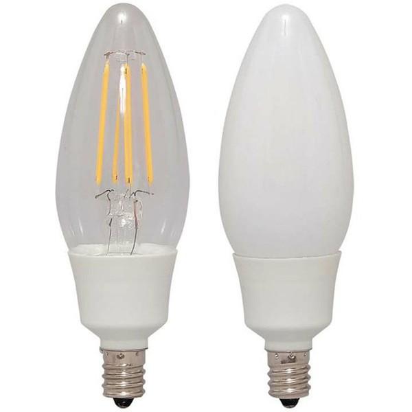 電球 LEDフィラメントシャンデリア球 E12 40形相当 電球色 調光器対応 LDC4L-G-E12/D-F アイリスオーヤマ :p567584:ウエノ電器 Yahoo!店 - 通販 ...
