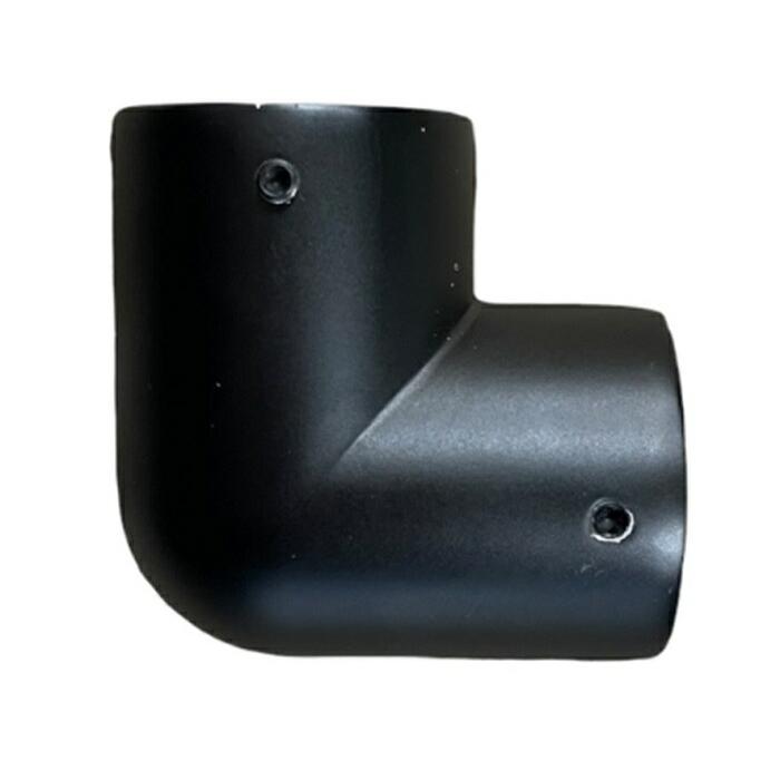 フジテック DCブラック（ネジ付） L型（エルボ） 32Φ 28502-1 L字 ブラケット 金具 部品 接続 黒 :28502-1:インター ...