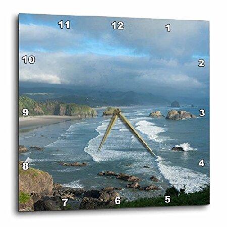 3dRose DPP_206950_1 オレゴンコーストとキャノンビーチ エコラ州立公園 オレゴン州壁時計 10 x 10 ...