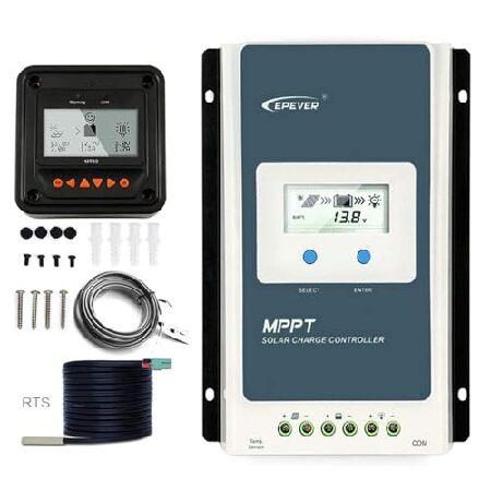 EPEVER 40A MPPT ソーラー充電コントローラ トレーサー A 4210A + リモートメーター MT-50 ソーラー充電 LCDディスプレイ付き ソーラーバッテリー充電用 ...