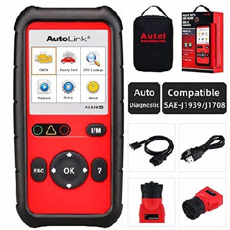Autel AutoLink AL529HD スクリーンワイパー付き OBD2 スキャナー 高耐久 トラックコードリーダー AutoVIN ...
