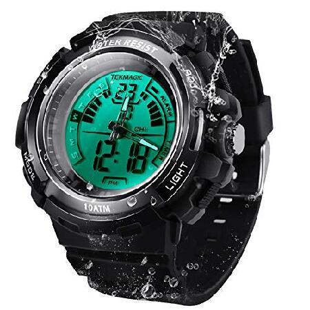 10 ATM Waterproof Sports Diving Watch 100m Underwater Men Boys Swimming ...