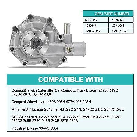 【並行輸入品】 AULINK 335-9117 ウォーターポンプ 2876056 3359117 キャタピラー 236B 242B3 246C ...