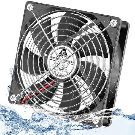 GDSTIME 120mm x 25mm 12V DC IP67 Waterproof Fan High Speed Dual Ball ...