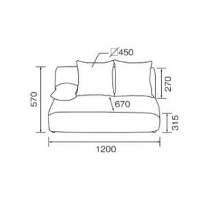 桜屋工業 チェリーファニチュア フロア カウチソファ 2P 120cm幅 コンパクト クッション LS-422F : INTERIOR3I - 通販 - Yahoo!ショッピング