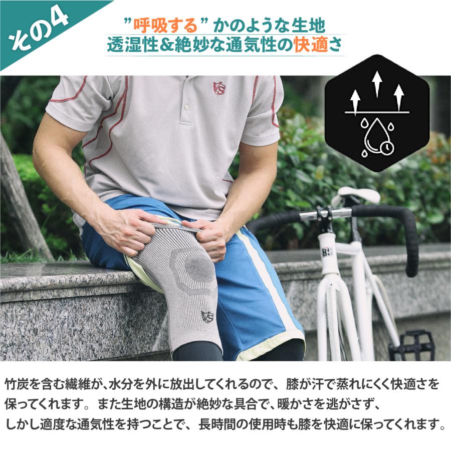 VITAL SALVEO バイタルサルヴェオ 3D膝スリーブ Sサポート付き 着圧膝サポーター 竹炭 & ゲルマニウム 左右兼用1枚入り CJ-5108/5109 : IBB SHOP ...