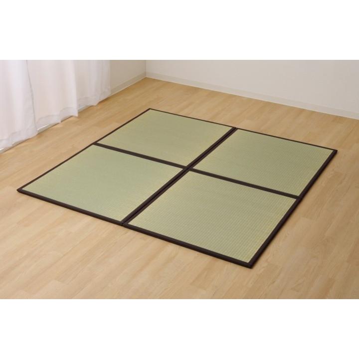 置き畳 半畳 国産 い草ラグ 8628120 『あぐら』 ブラウン 約82×82cm 4枚組 約2帖用 : 19-4-ik-8628120-agura-82-br : インテリアいちたや ...