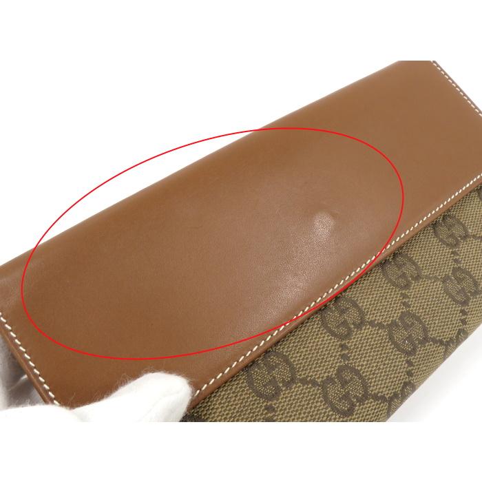 GUCCI 【中古】GUCCI Wホック 二つ折り長財布インターロッキングG ベージュ ブラウン GGキャンバス 035.381.0294 : サカイのリサイクルショップ - 通販 ...
