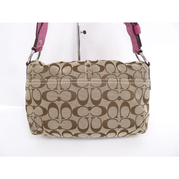 COACH ワンショルダーバッグ キャンバス×レザー ベージュ×ピンク 11862 【美品】 : サカイのリサイクルショップ - 通販 ...