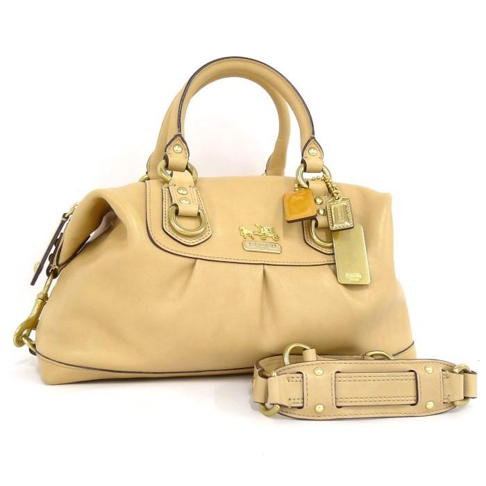 COACH 【中古】【美品】COACH ハンドバッグ マディソン・レザーサブリナ ベージュ レザー 12937 : サカイのリサイクルショップ ...