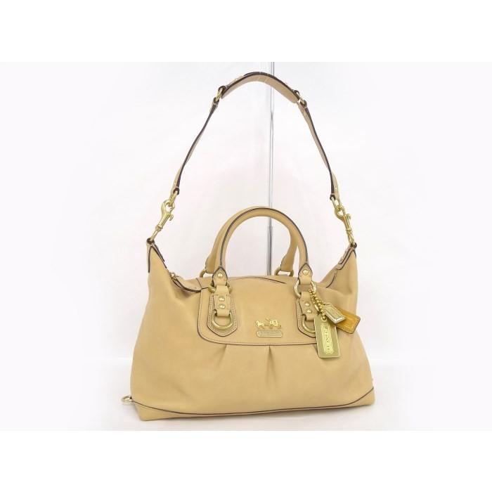 COACH 【中古】【美品】COACH ハンドバッグ マディソン・レザーサブリナ ベージュ レザー 12937 : サカイのリサイクルショップ ...