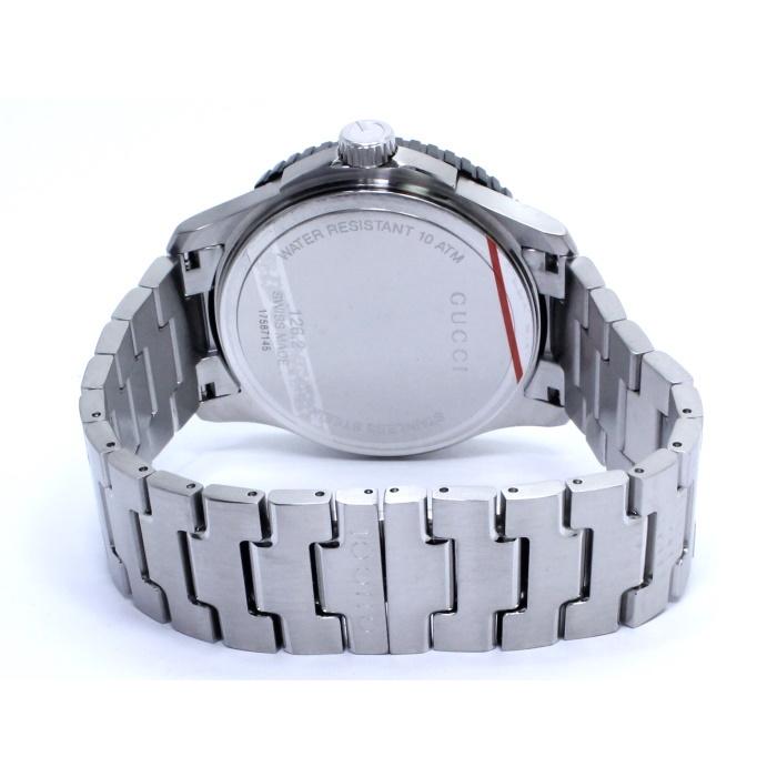 GUCCI 【中古】グッチ ダイバー メンズ腕時計 クォーツ デイト SS ブラック文字盤 126.2 YA126281 : サカイの ...