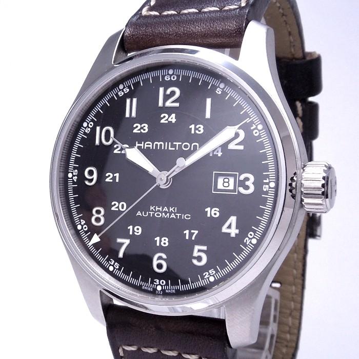 HAMILTON 【中古】ハミルトン カーキフィールド 自動巻き ブラック文字盤 裏スケ H70625533/H706250 : サカイの ...