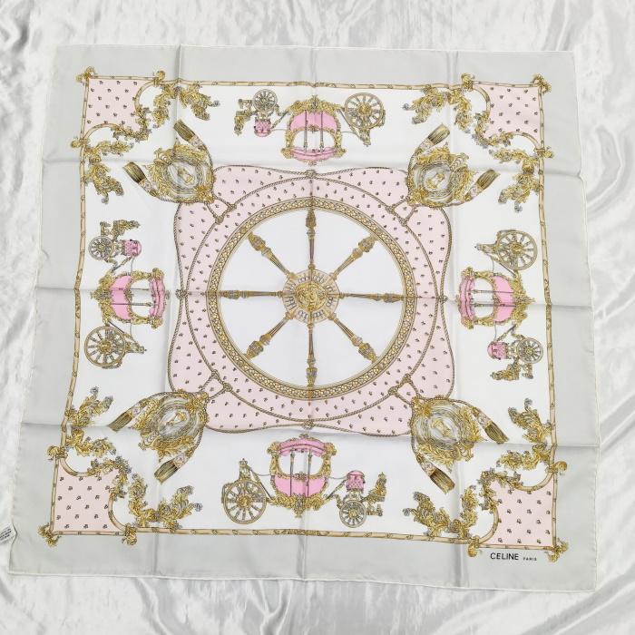 CELINE 【中古】CELINE スカーフ シルク アイボリー : サカイのリサイクルショップ - 通販 - Yahoo!ショッピング