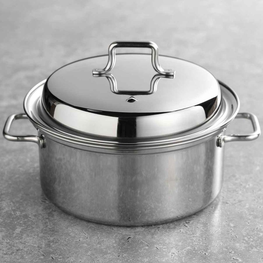 オークス 蒸し器 17cm IH対応 コンパクトスチームポット 日本製 （ ih ガス火 両手鍋 鍋 スチームポット ステンレス 食洗機対応 ） : インテリアパレットヤフー店 - 通販 ...