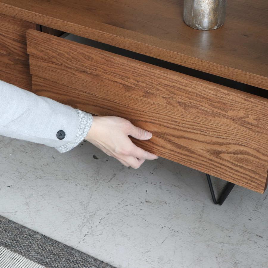 ローボード レッドオーク 無垢前板 RIGALA 幅170cm （ テレビボード TV台 TVラック TVボード AVボード 天然木 アルダー 収納 日本製 ） : 409784 ...