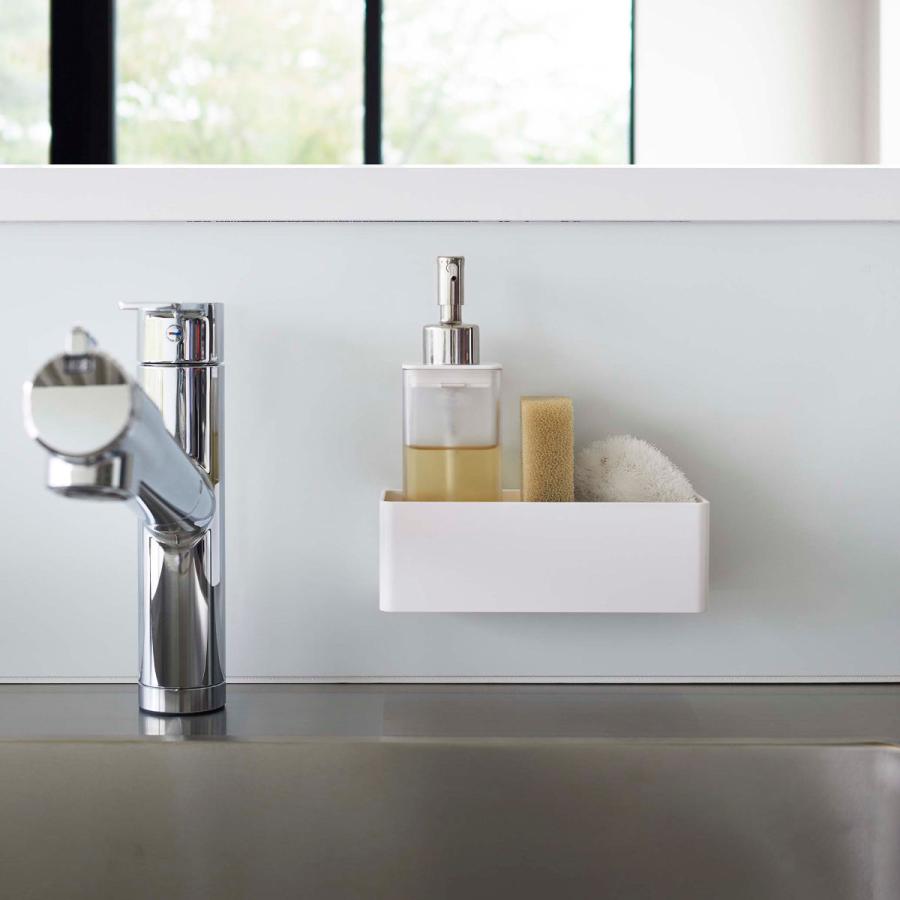 山崎実業 MIST フィルムフック ラック ミスト W18 （ 吸着 粘着 貼ってはがせる バスラック ケース ホルダー 小物入れ 小物ラック 幅18cm 吊り下げ ） : 416972 ...