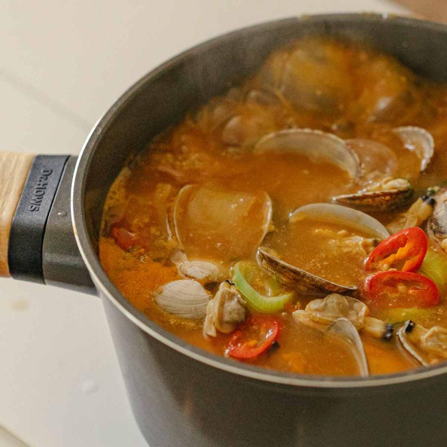 両手鍋 24cm IH対応 大釜鍋 BOSQUE ドクターハウス （ Dr.HOWS ガス火対応 オール熱源対応 両手なべ 深型 セラミック加工 ガラス蓋 韓国 ） :417845:インテリア ...