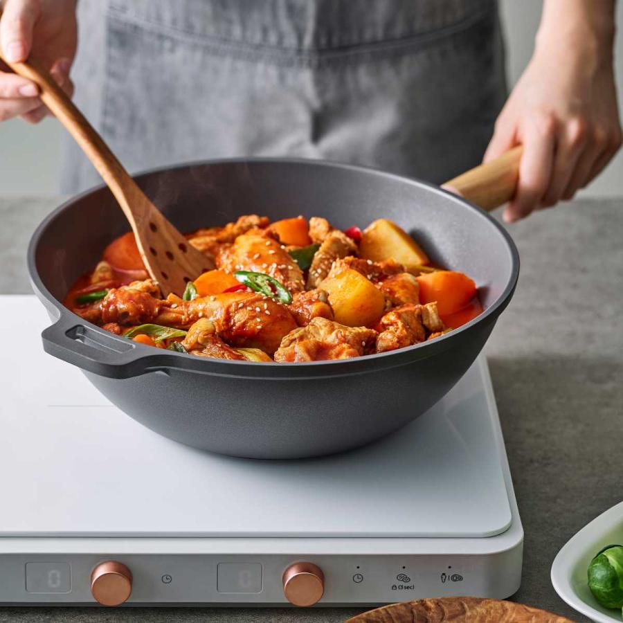 フライパン 24cm 深型 IH対応 ワックフライパン BOSQUE ドクターハウス （ Dr.HOWS ガス火対応 オール熱源対応 炒め鍋 いため鍋 フッ素加工 韓国 ） :417848 ...