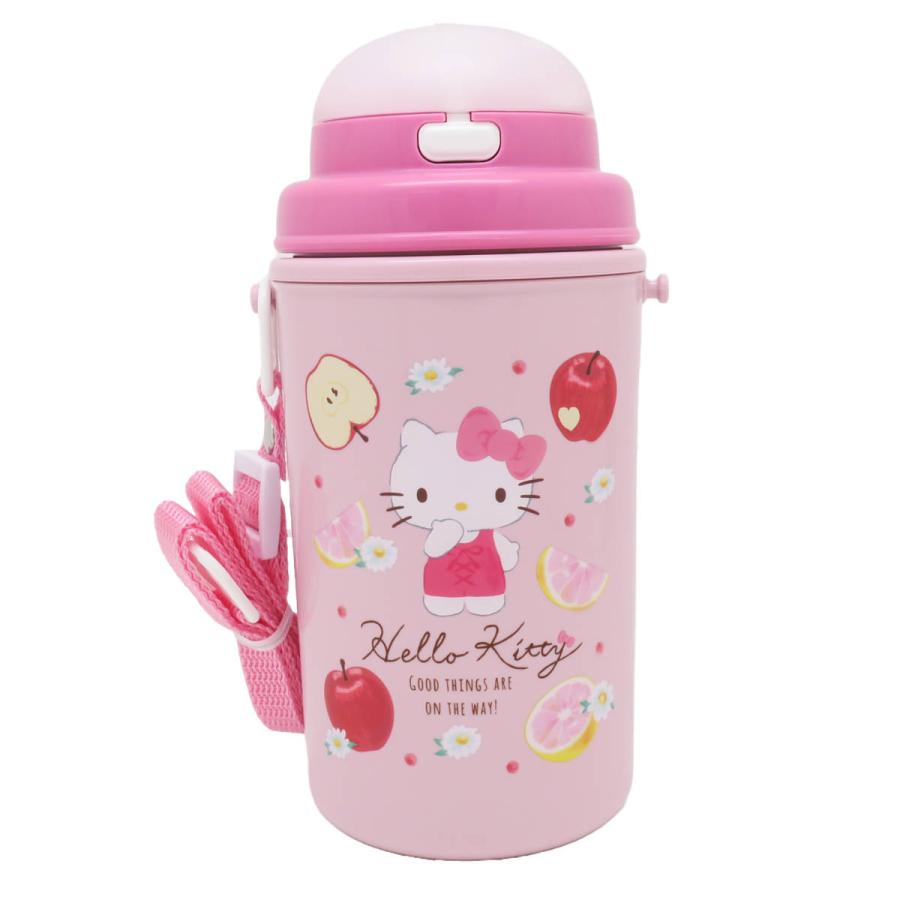 OSK 水筒 ストロー付水筒 ハローキティフルーツ 450ml （ キティ ストローボトル 保冷 ワンプッシュ ストロータイプ 子供 日本製 ） : インテリアパレットヤフー店 - 通販 ...