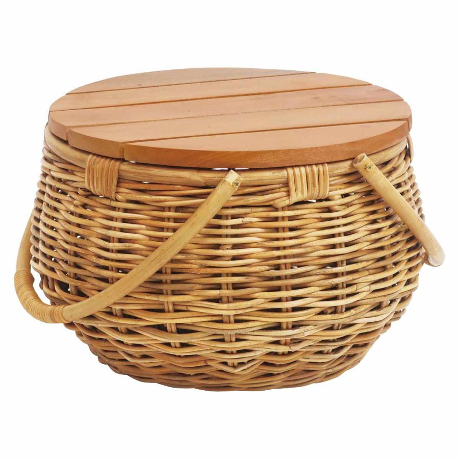 AROROG バスケットテーブル 2WAY ラタン （ アラログ 籐 テーブル バスケット 蓋 カゴ ） : 432624 : インテリアパレットヤフー店 - 通販 - Yahoo!ショッピング