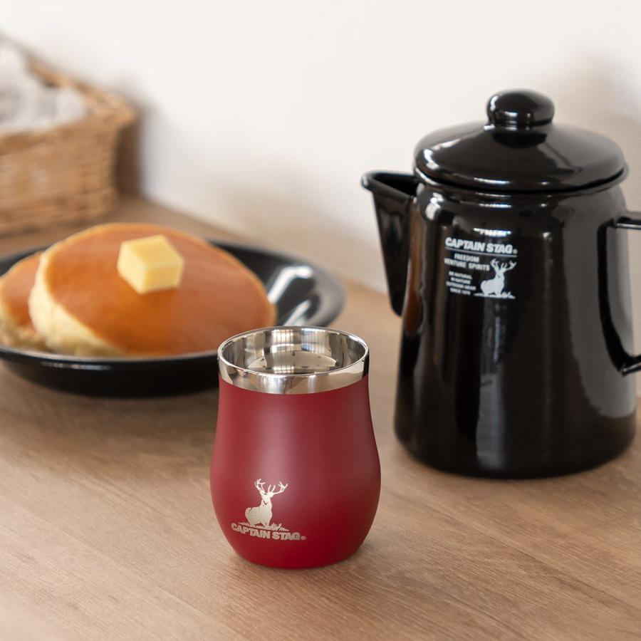 CAPTAIN STAG（キャプテンスタッグ） タンブラー 240ml 香る真空二重タンブラー （ CAPTAIN STAG 保温 保冷 お酒 ステンレス コップ カップ 食器 ...