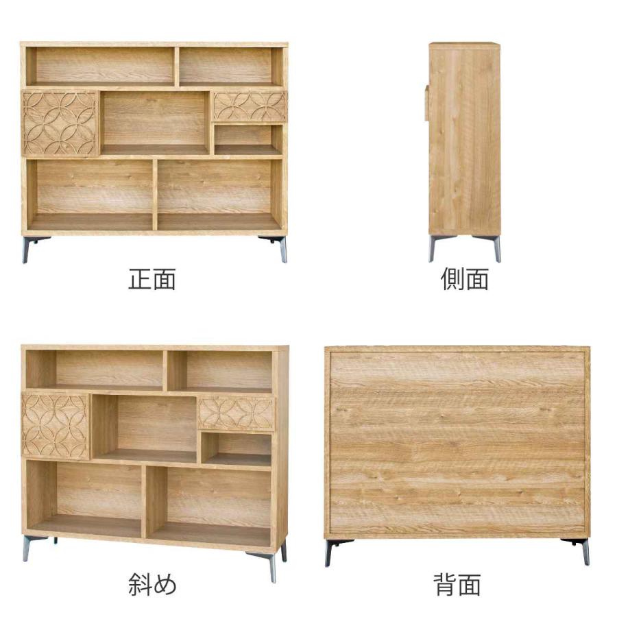 シェルフ 3段 アンティーク調 RACT 日本製 幅120cm （ ラクト 棚 ラック 飾り棚七宝柄 完成品 ） :442453:インテリアパレットヤフー店 - 通販 - Yahoo!ショッピング