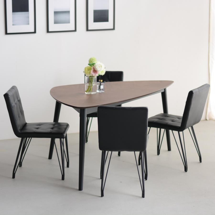 ダイニングテーブル 幅150cm 木の葉型 （ ウォールナット ウォルナット ダイニング テーブル 食卓 4人掛け ） : 443522 ...