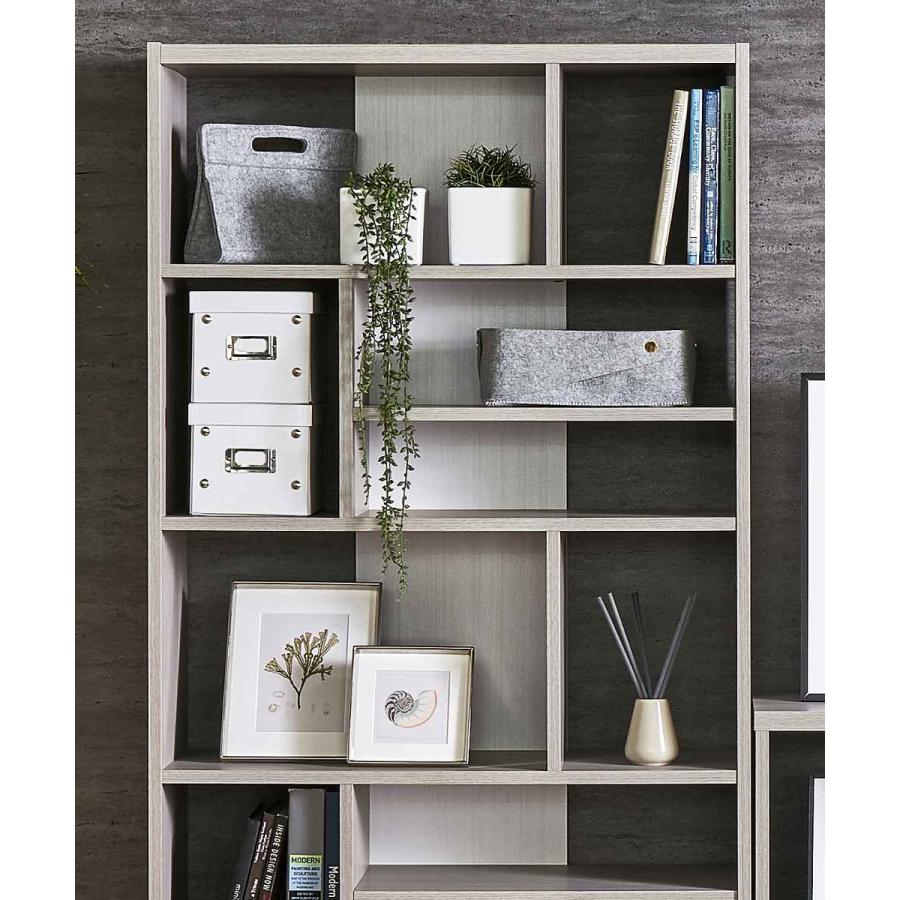 オープンシェルフ ハイタイプ 北欧モダン アシンメトリーデザイン 幅80cm （ 本棚 ラック 棚 シェルフ 収納 家具 A4対応 日本製 ） : 443707 : インテリアパレットヤフー店 ...