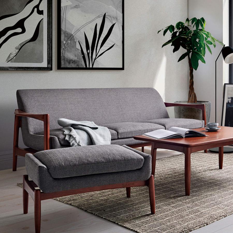 ソファ 3人掛け 幅212cm MILE STONE （ 開梱設置 ファブリック 布 木製フレーム ） : 452250 : インテリア ...