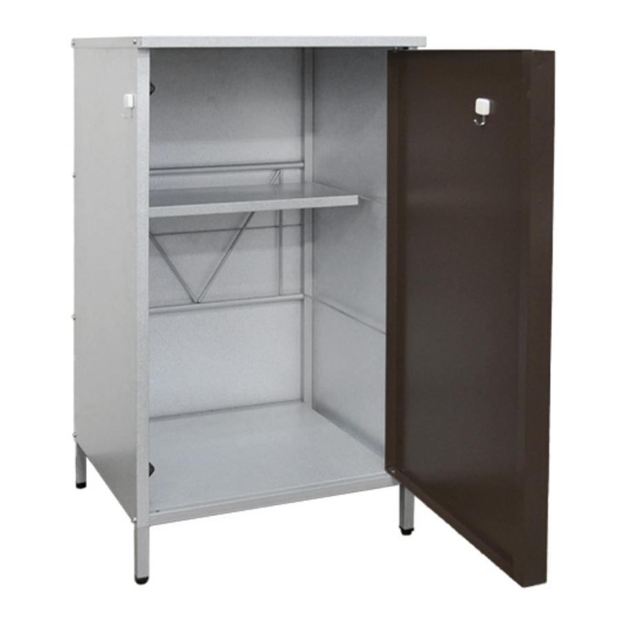 物置 ガルバ製物置スリム 高さ95cm 1142 室外 （ ガルバ製物置 防雨 物置き スリム マンション ベランダ 屋外 シンプル 収納 ...