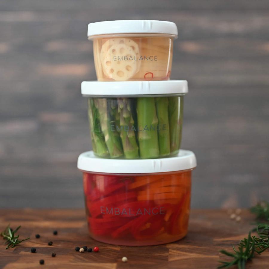 EMBALANCE 保存容器 750ml ラウンドコンテナ 丸・浅型 L （ エンバランス プラスチック 食洗機対応 電子レンジ対応 冷凍 ...