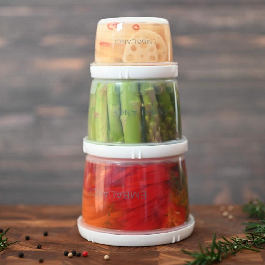EMBALANCE 保存容器 750ml ラウンドコンテナ 丸・浅型 L （ エンバランス プラスチック 食洗機対応 電子レンジ対応 冷凍 ...