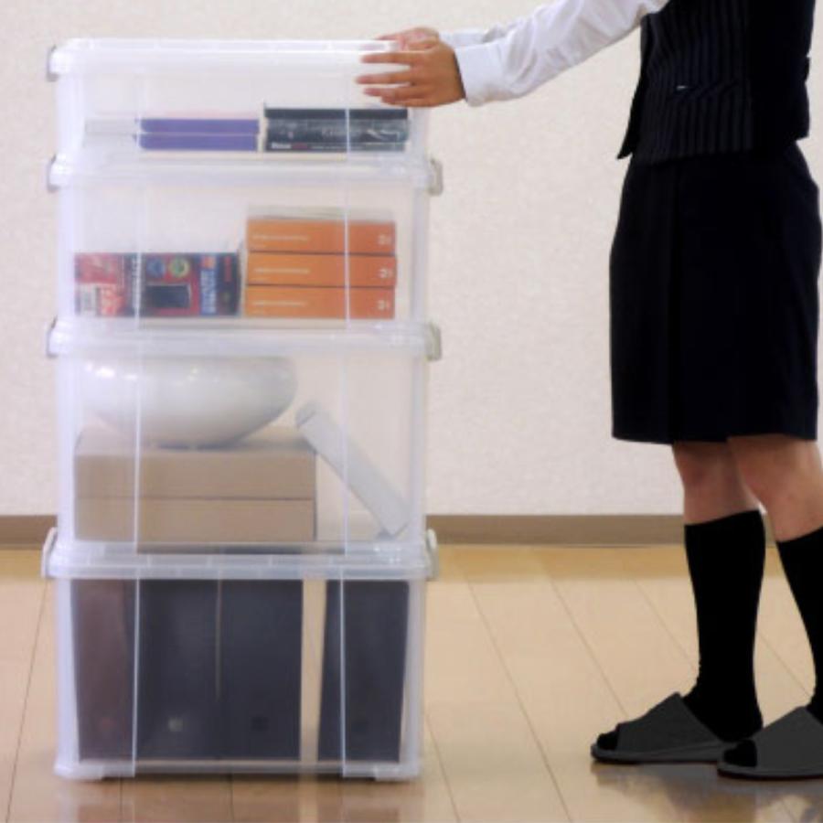 収納ケース ナチュラ トラックス クローゼット 深型 54L 幅39.2×奥行54×高さ31.3cm （ 収納ボックス 日本製 収納 衣類収納 コンテナ ふた付き 衣装ケース ...