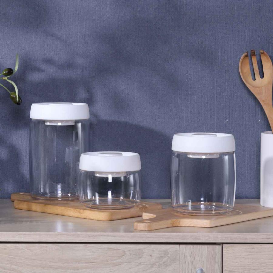 不二貿易 保存容器 800ml PUSH 空気が抜けるキャニスター （ 真空 密閉 プラスチック 真空キャニスター 密閉容器 保存 容器 ） : インテリアパレットヤフー店 - 通販 ...