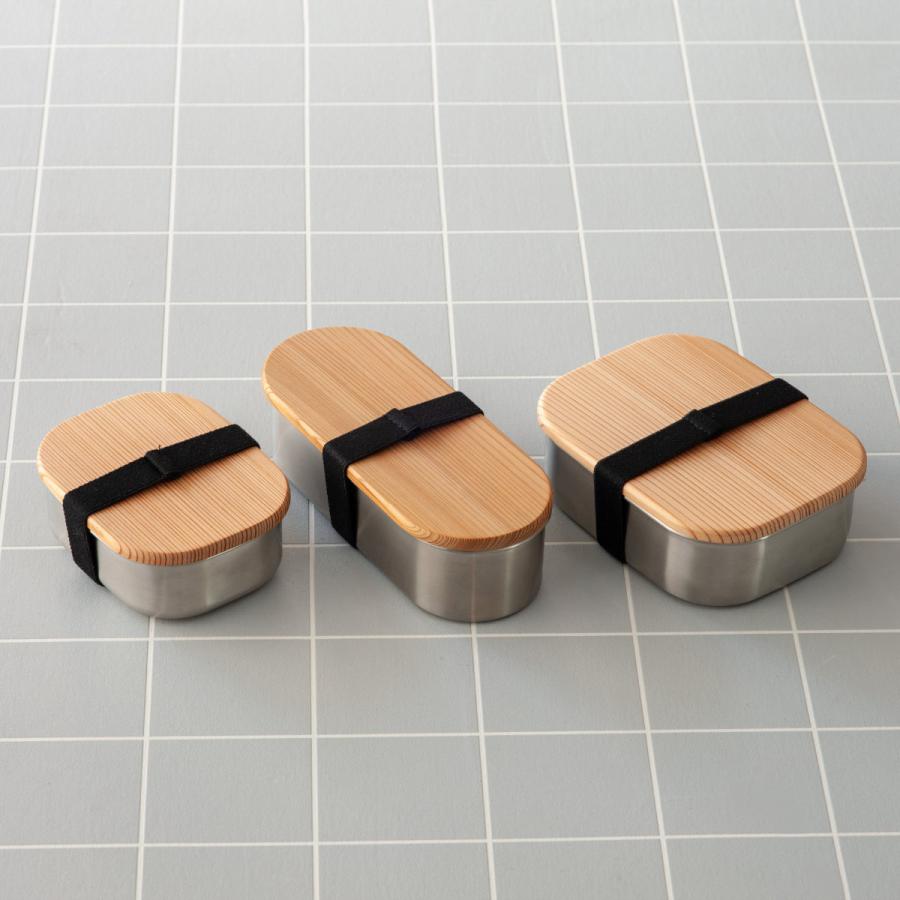 工房アイザワ 弁当箱 1段 670ml HANAKO 木蓋つきフードボックスステンレスM （ お弁当箱 ランチボックス ハナコ 天然木 杉 ...