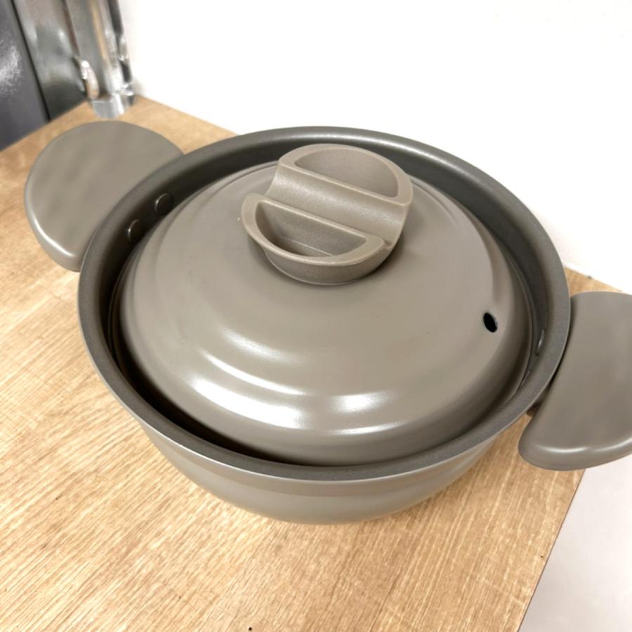 卓上鍋 17cm IH対応 宴和 土鍋風鍋 軽量 （ ガス火対応 一人 鍋 なべ 両手鍋 ふっ素加工 フッ素加工 軽い ） : 470521 : インテリアパレットヤフー店 - 通販 ...