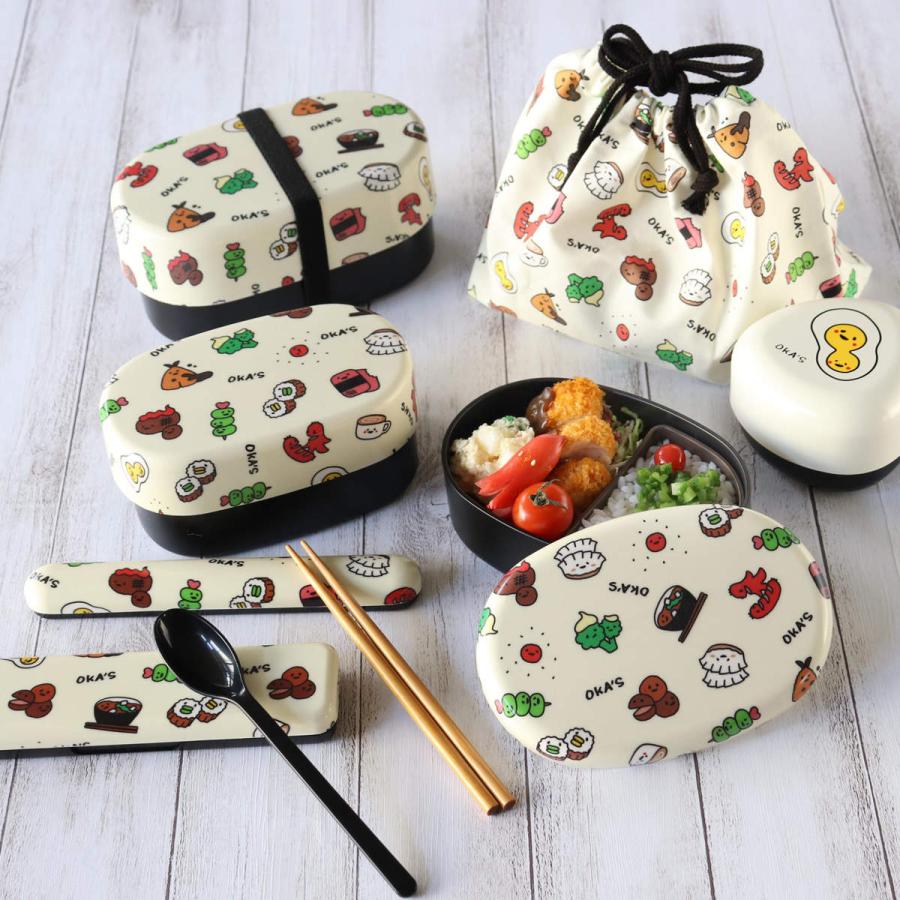 HAKOYA 弁当箱 570ml 2段 布貼小判弁当 570 OKA’S （ お弁当箱 レンジ対応 食洗機対応 ランチバンド付き 小判型 日本製 ） : インテリアパレットヤフー店 - 通販 ...