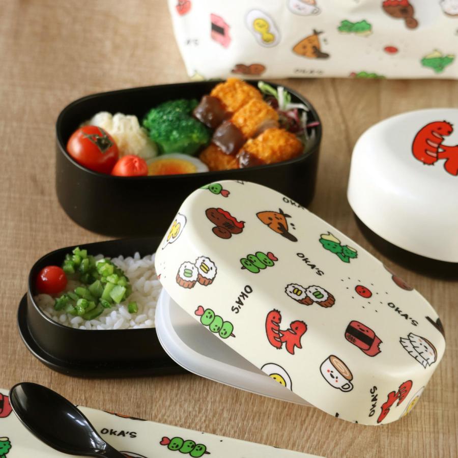HAKOYA 弁当箱 570ml 2段 布貼小判弁当 570 OKA’S （ お弁当箱 レンジ対応 食洗機対応 ランチバンド付き 小判型 日本製 ） : インテリアパレットヤフー店 - 通販 ...
