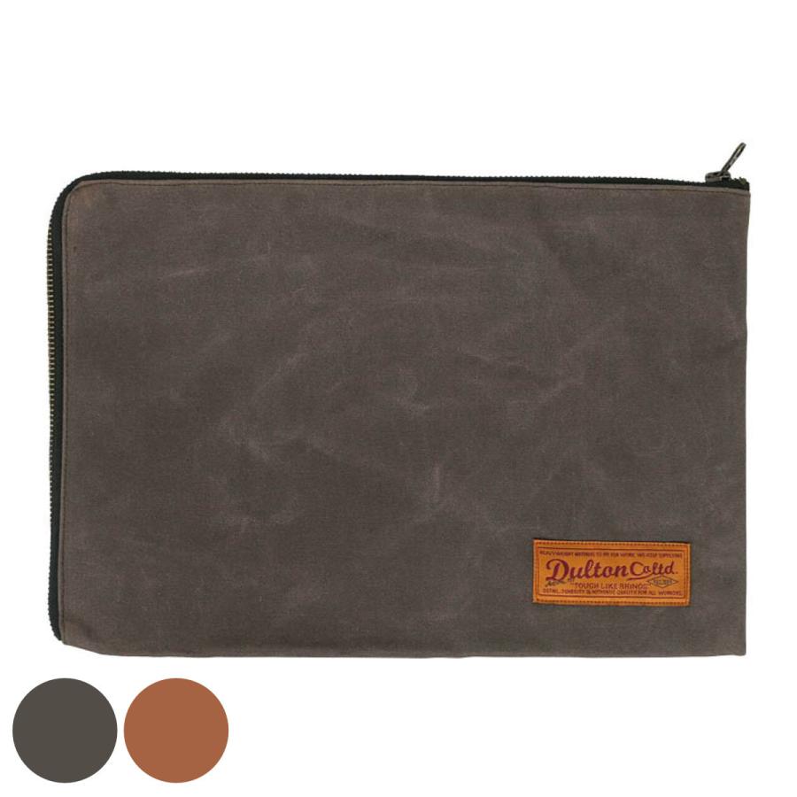 DULTON ポーチ ダルトン WAX CANVAS TOOL POUCH Lサイズ フラットポーチ （ マルチポーチ A4 タブレット 収納 小物 持ち運び ケース かばん 鞄 ...