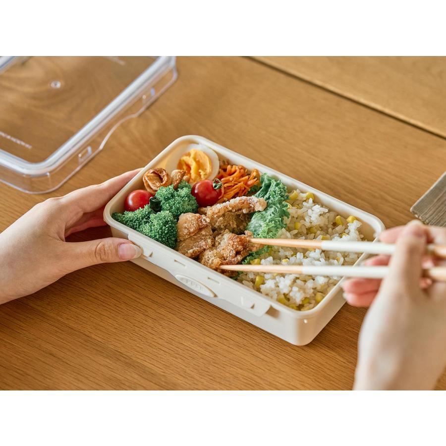 弁当箱 800ml PUSH＆PUSH ランチBOX （ お弁当箱 ランチボックス レンジ対応 食洗機対応 冷凍対応 一段 2点ロック ） : インテリアパレットヤフー店 - 通販 ...
