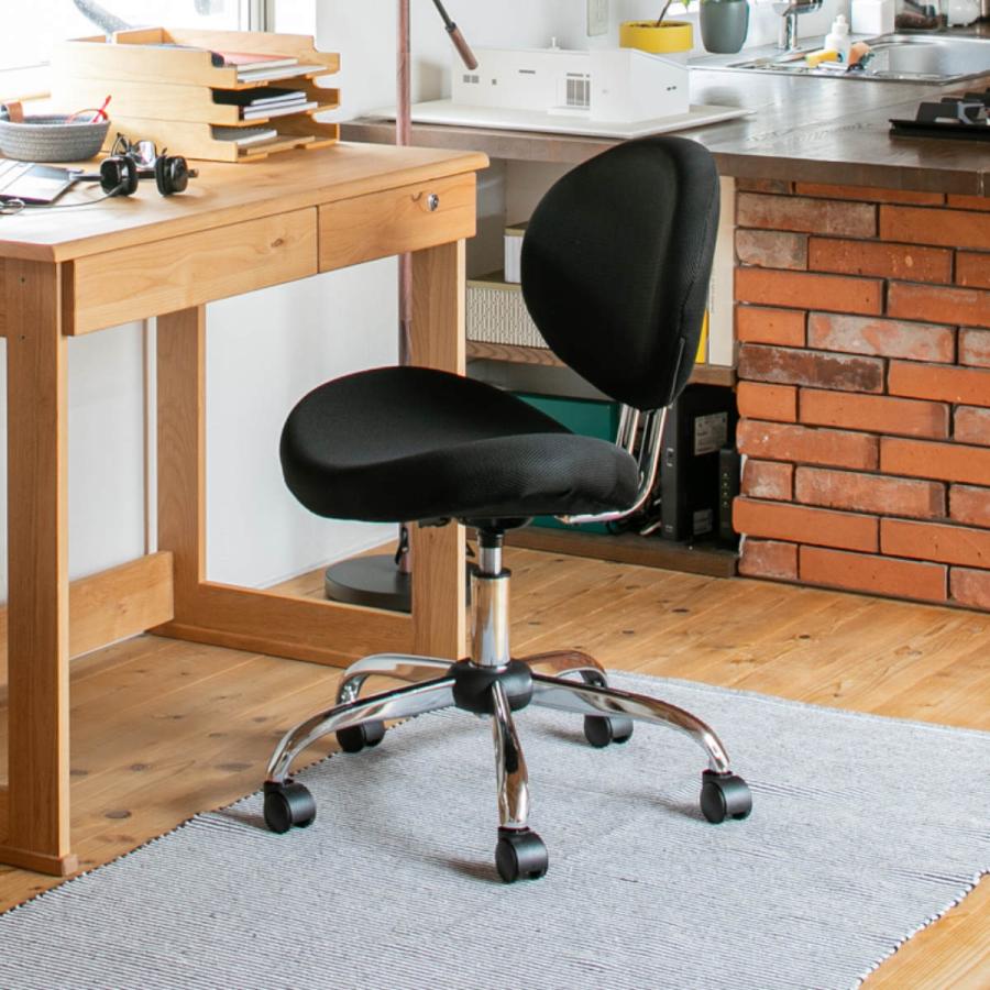 デスクチェア メッシュ 座面高45〜53cm ガレット （ ワークチェア パソコンチェア キャスター付き 学習椅子 アームレス 高さ調節 コンパクト ） : インテリアパレットヤフー店 ...