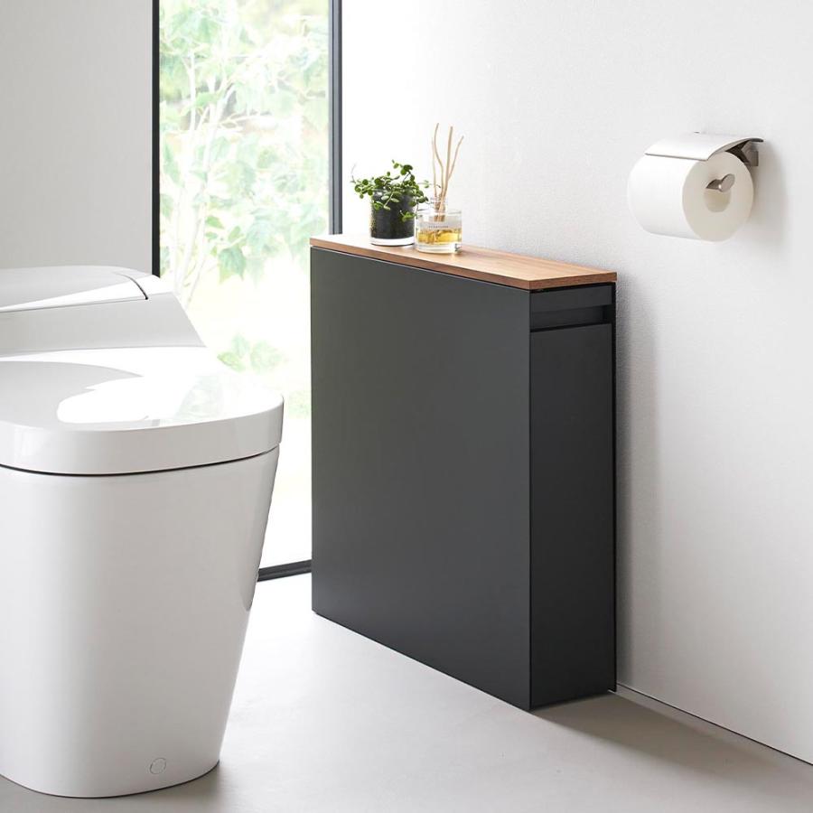 隠せるトイレ引き出し収納 タワー tower 山崎実業 トイレ 収納 おしゃれ トイレラック スリム キャスター付き 15cm トイレ用品 1426 1427 : ym-1426 ...