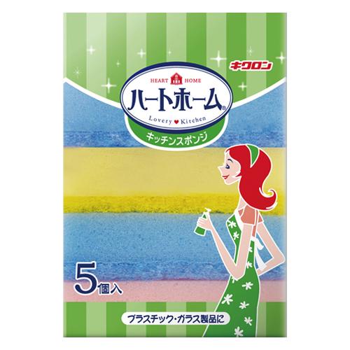 キクロン ハートホームキッチンスポンジ5P 101559 1袋 :abc-50417:イーヅカ - 通販 - Yahoo!ショッピング