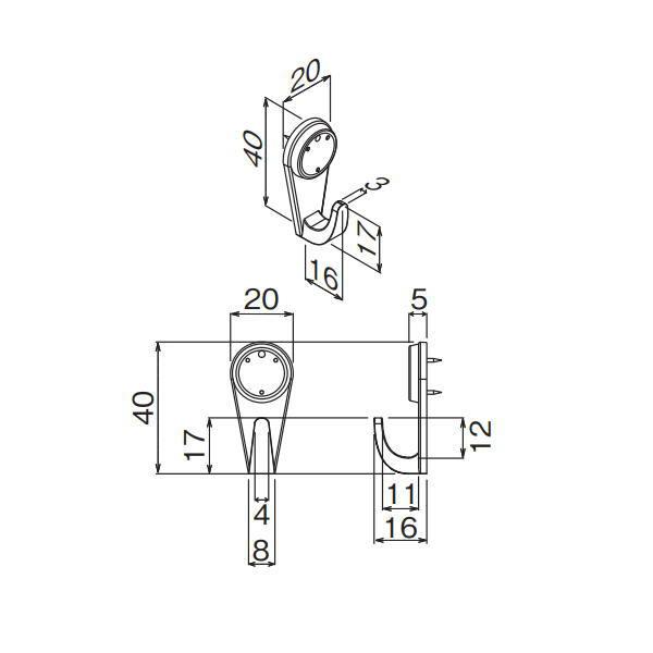 ベルク コンクリート用フック 1袋3ヶ入 M-017 : イーヅカ - 通販 - Yahoo!ショッピング
